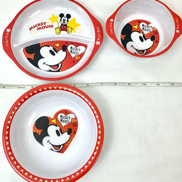Daiso | Dining | Daiso Japan Mickey Mouse Dinnerware Dish Set 3pc ...